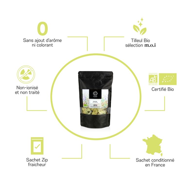 Infusion de Tilleul BIO - Origine France - En bractées entières 25g ...